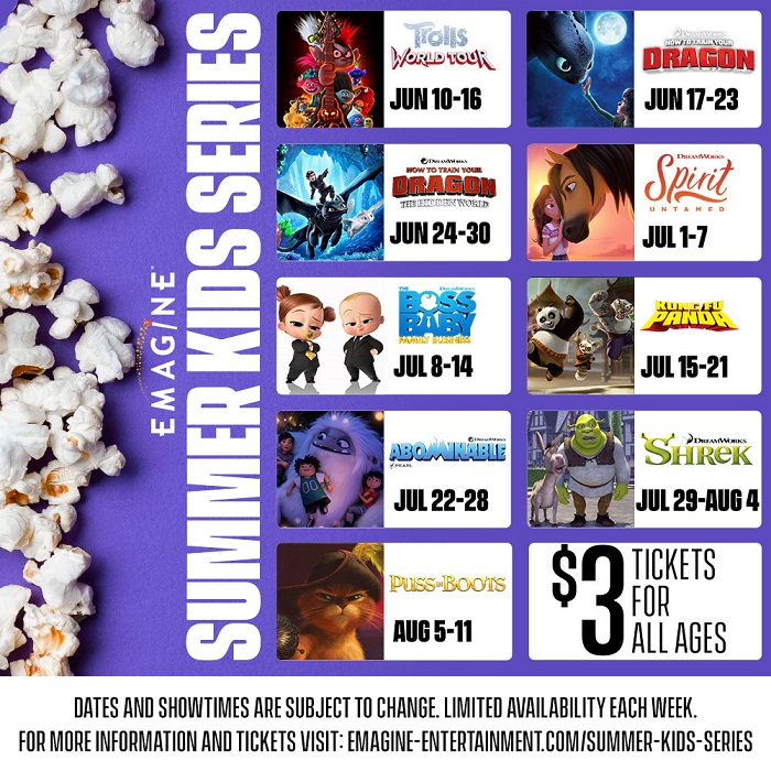 Emagine Summer Kids Series is back! $3 Kids Movies All Summer in 2022 ...